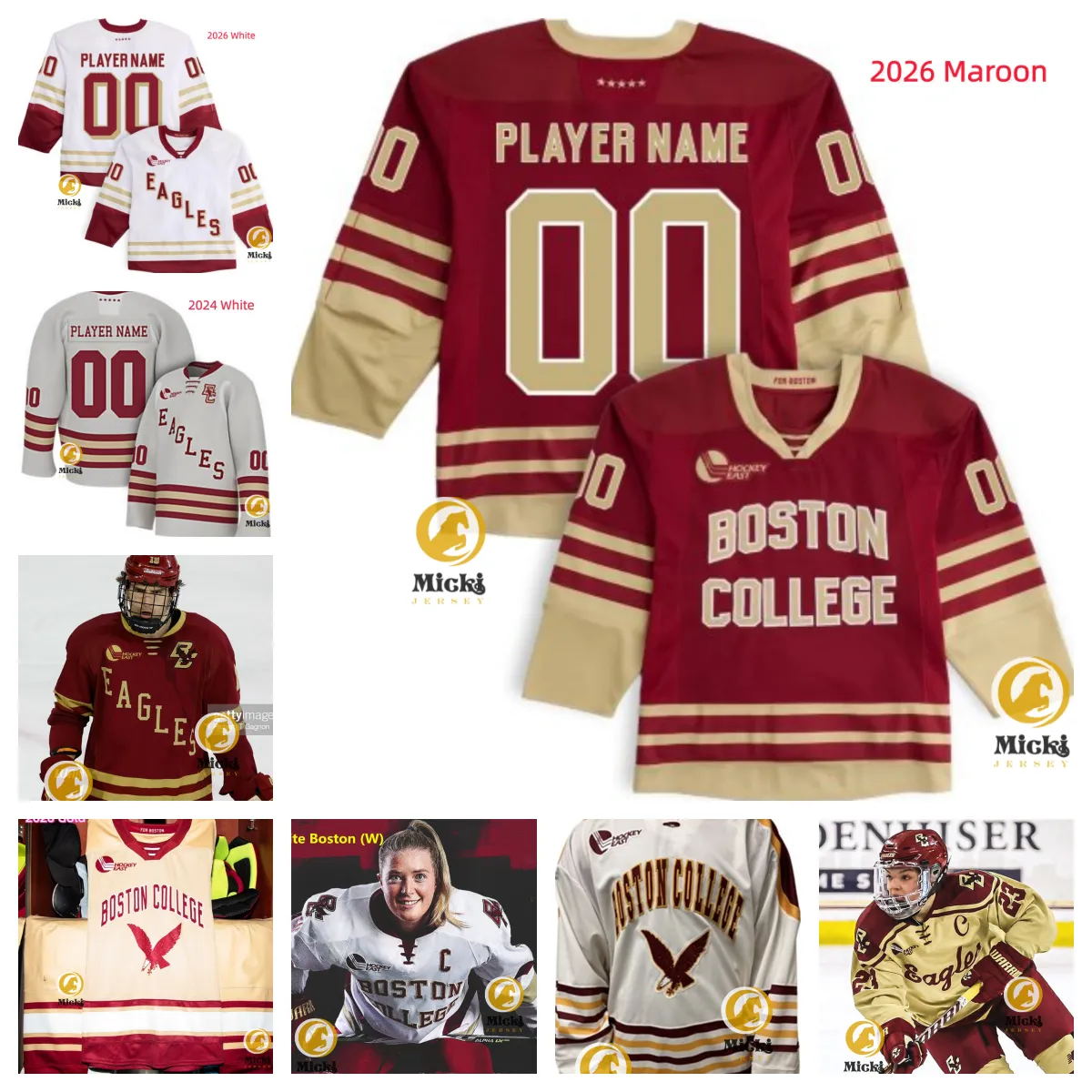 Will Smith Boston College Eagles Hockey Jersey ... From Mickijersey2022 ...