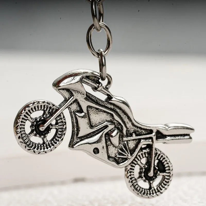 Stainless steel motorcycle keychain with engraved military license ...