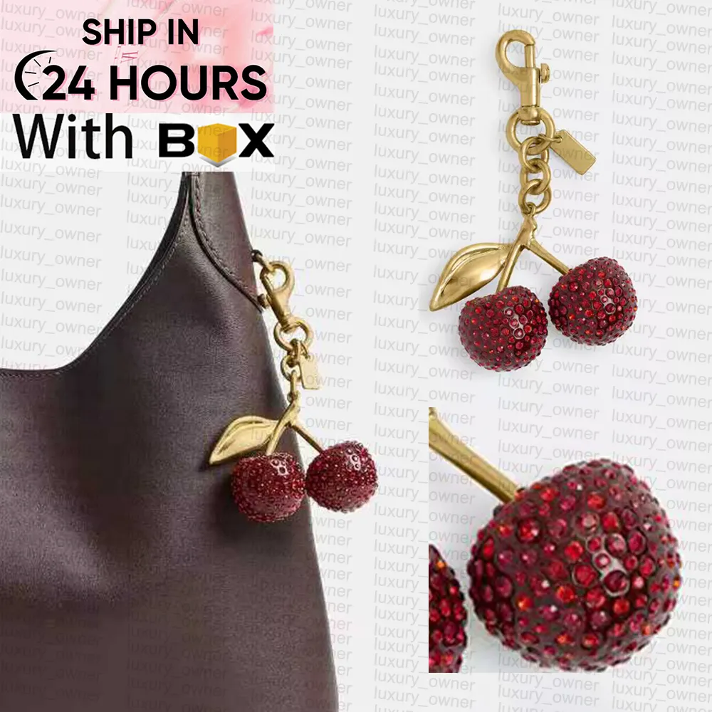 Diamod Red Cherry Bag Charm Keychains For Women ... From Luxury_owner ...