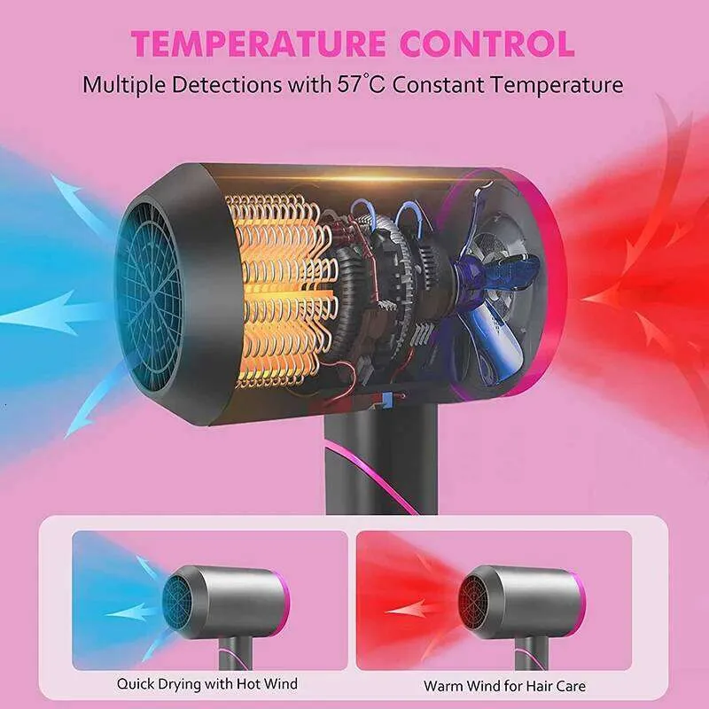 2026 Professional 1200W Ionic Hair Dryers Powerful AC Motor, Negative ...