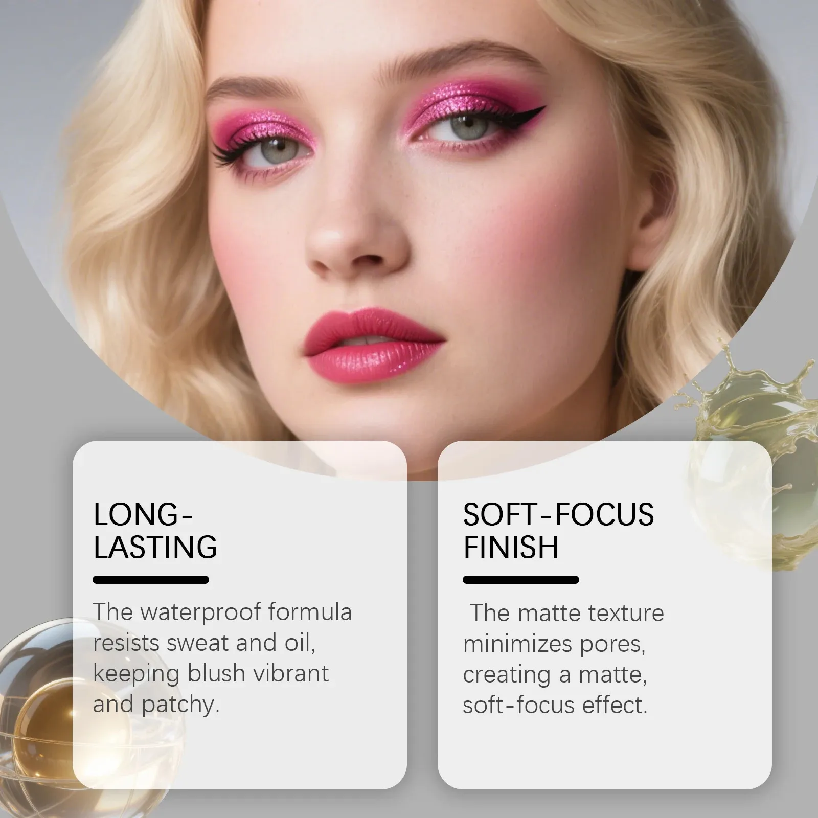 Multi Color Matte Silky Blush Waterproof Lasting Color Cheek Makeup ...