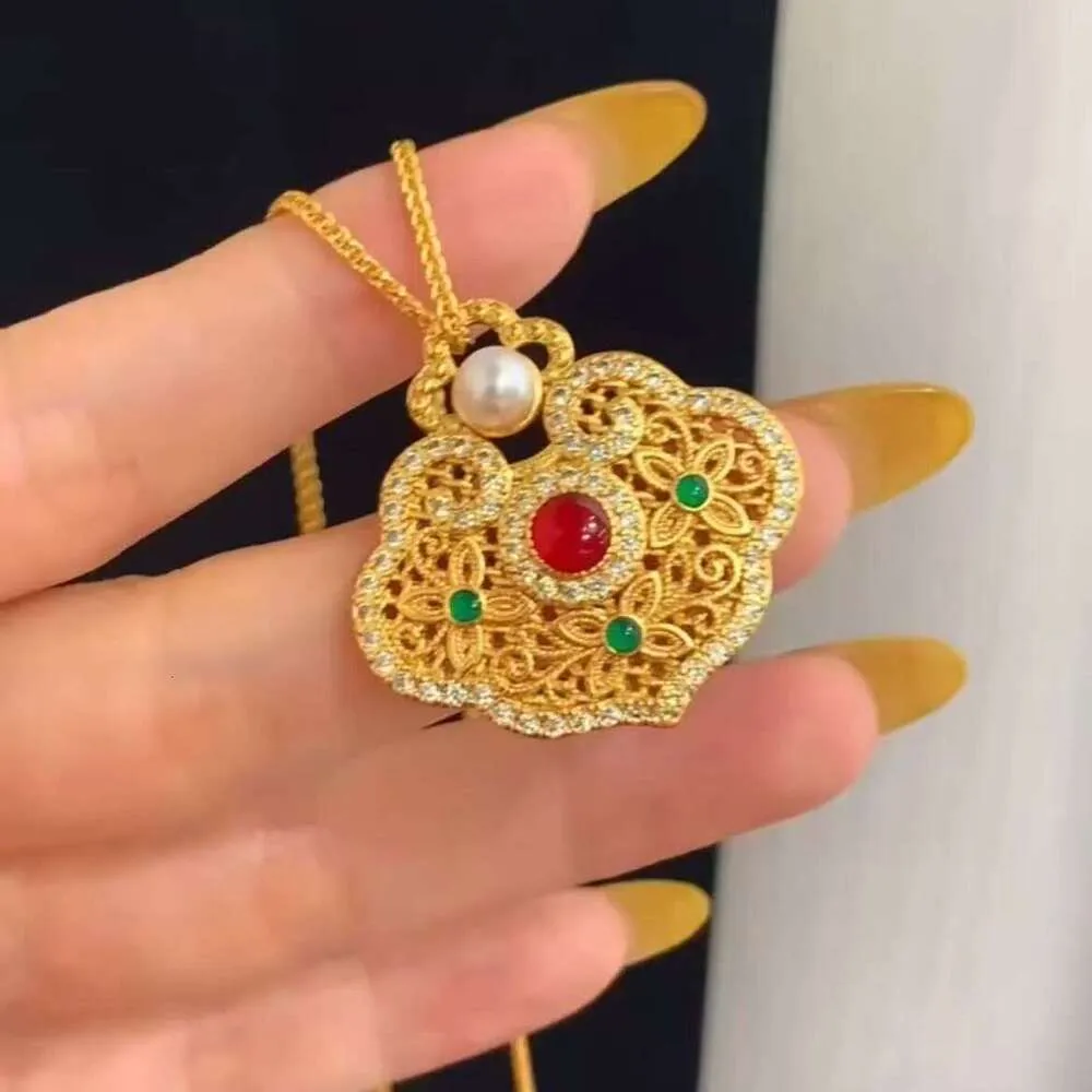 Chinese Style Gold Plated Pendant Cartouche Necklace... From Feider, $9 ...