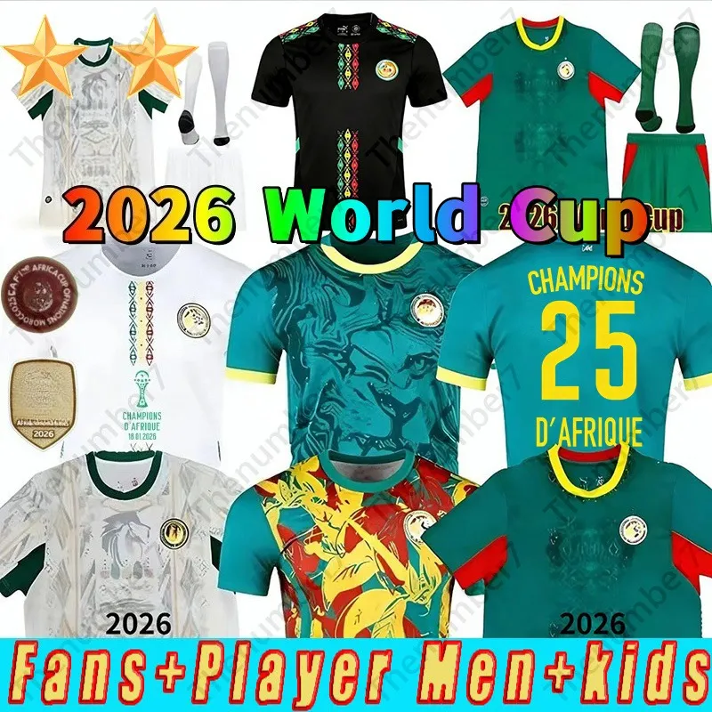 Senegal Soccer Jerseys 2025 Mane, N. Jackson, Koulibaly, Gueye Kids ...