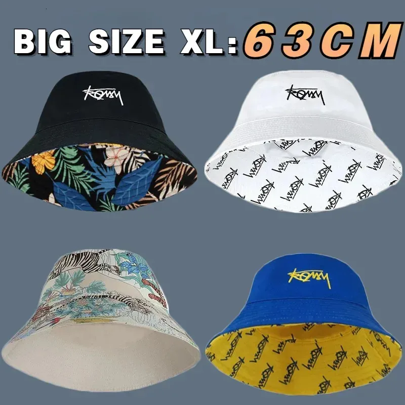 Big Head XL 25.2 in 63 cm Silk Reversible Bucket Hat for Men Sun ...