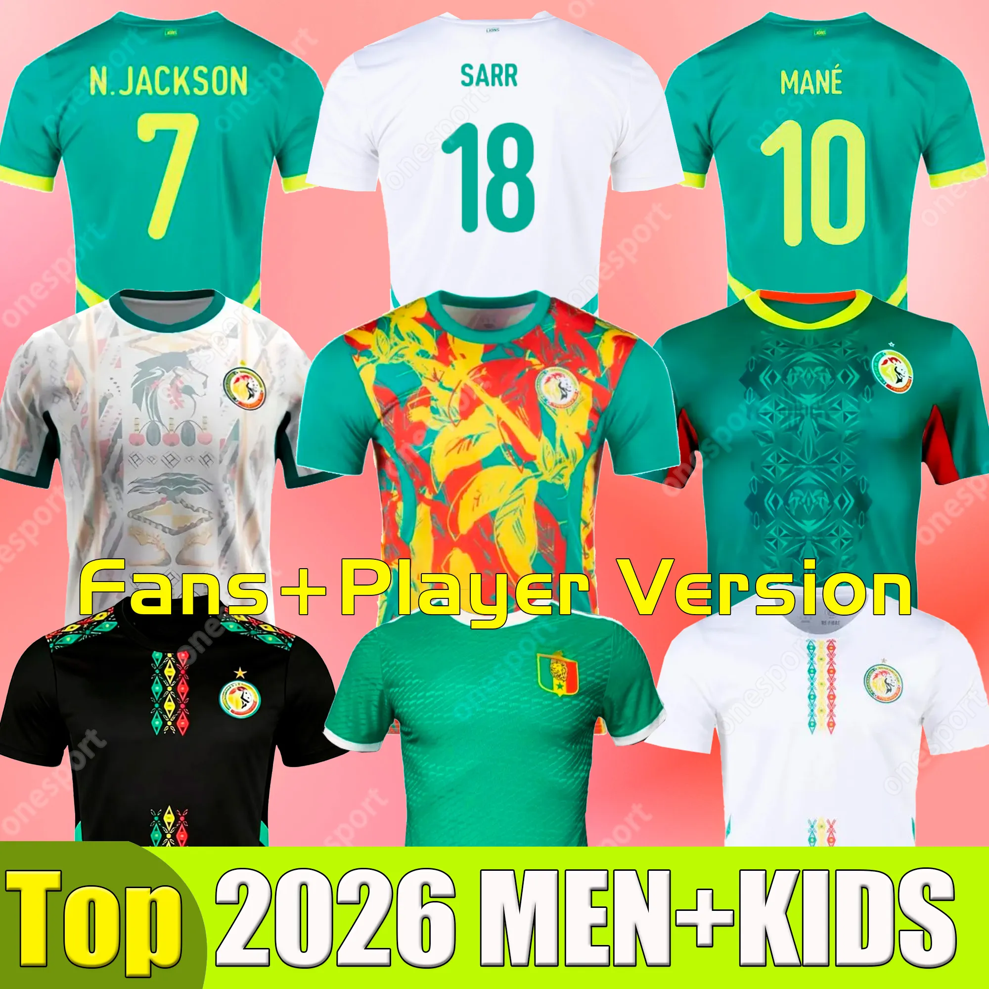 Senegal 2026 Africa Cup Football Jerseys Kids National Team Shirts With ...