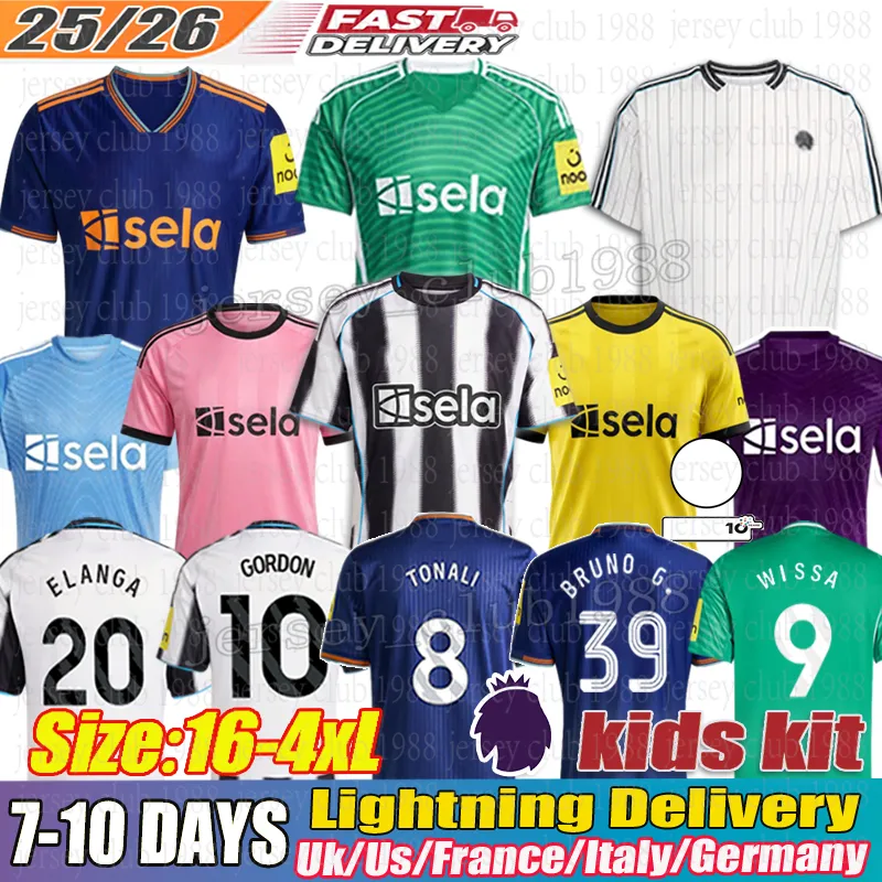 Newcastle United Soccer Jerseys 2025 26 Kids Long Sleeve Football ...