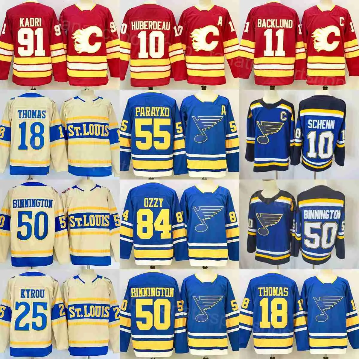 2026 St Louis Hockey 55 Colton Parayko Jersey 10 Brayden Schenn 50 ...
