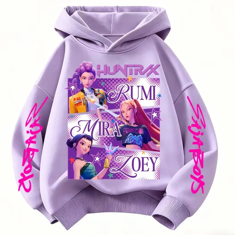 Huntrix KPop Demon Hunters Kids Hoodie Soft Princess Style Sweatshirt ...