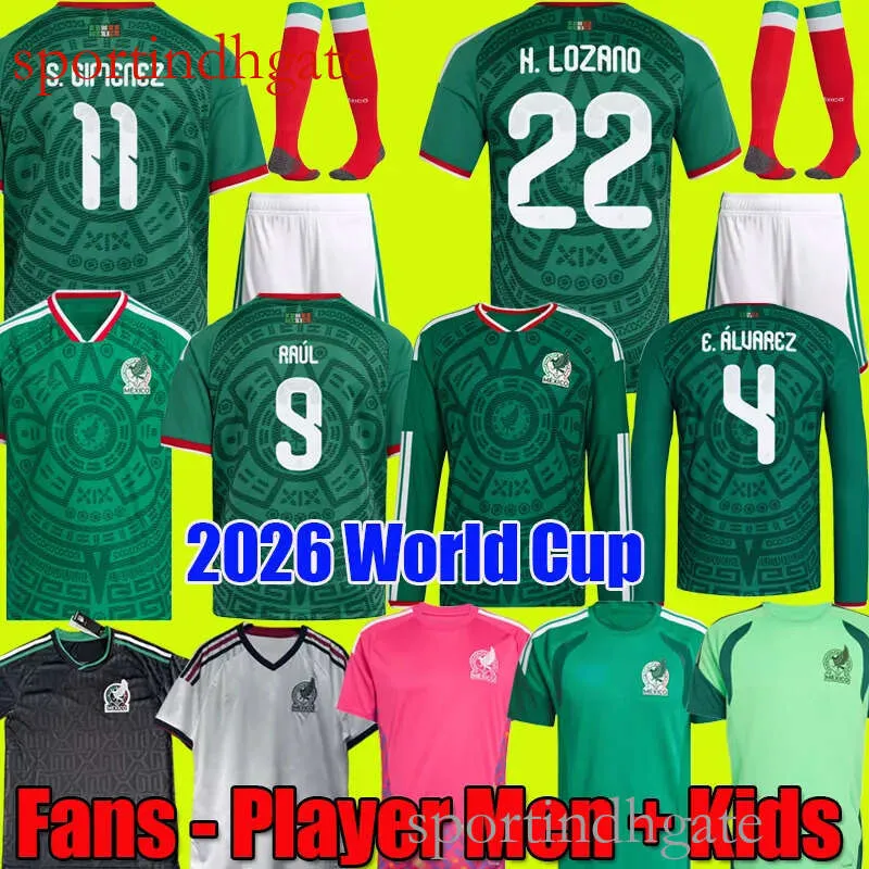 Top Quality Green Mexico World Cup Home/Away Mexico Soccer Kit Set With ...
