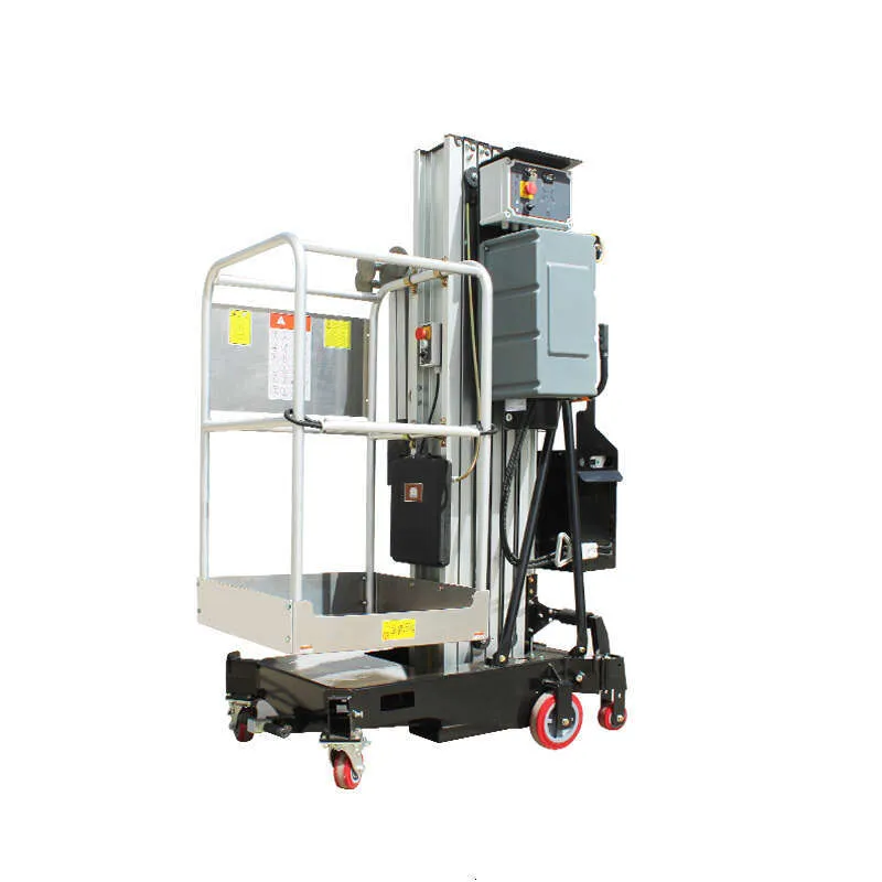 One Man Vertical Lift 6.2m Aluminum Hydraulic Platform For School Gym ...
