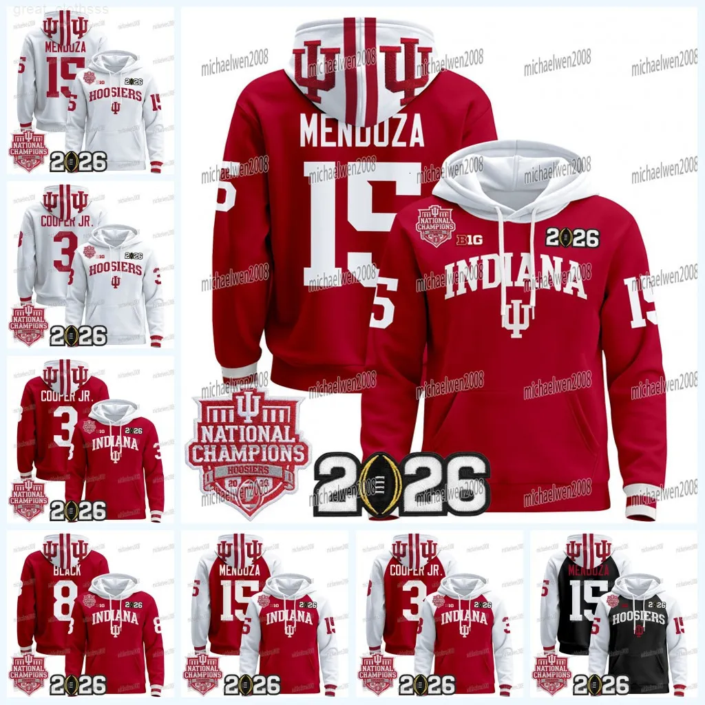 15 Fernando Mendoza Indiana Hoosiers 2026 Nationals Champions Hoodie ...