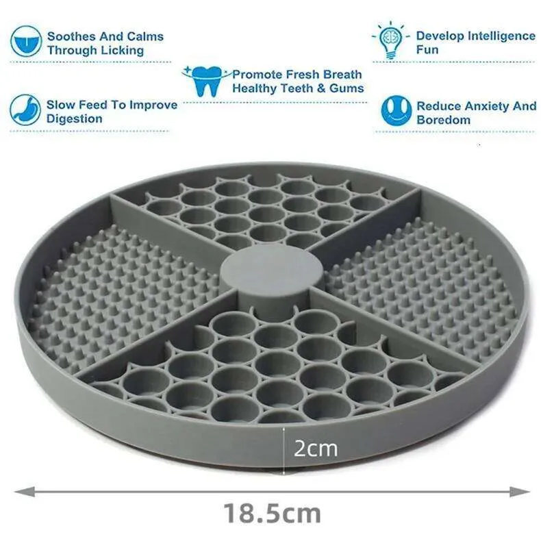 RFB Pet Supplies Silicone Slow Feeding Pet Feeding Mat with Suction Cup ...