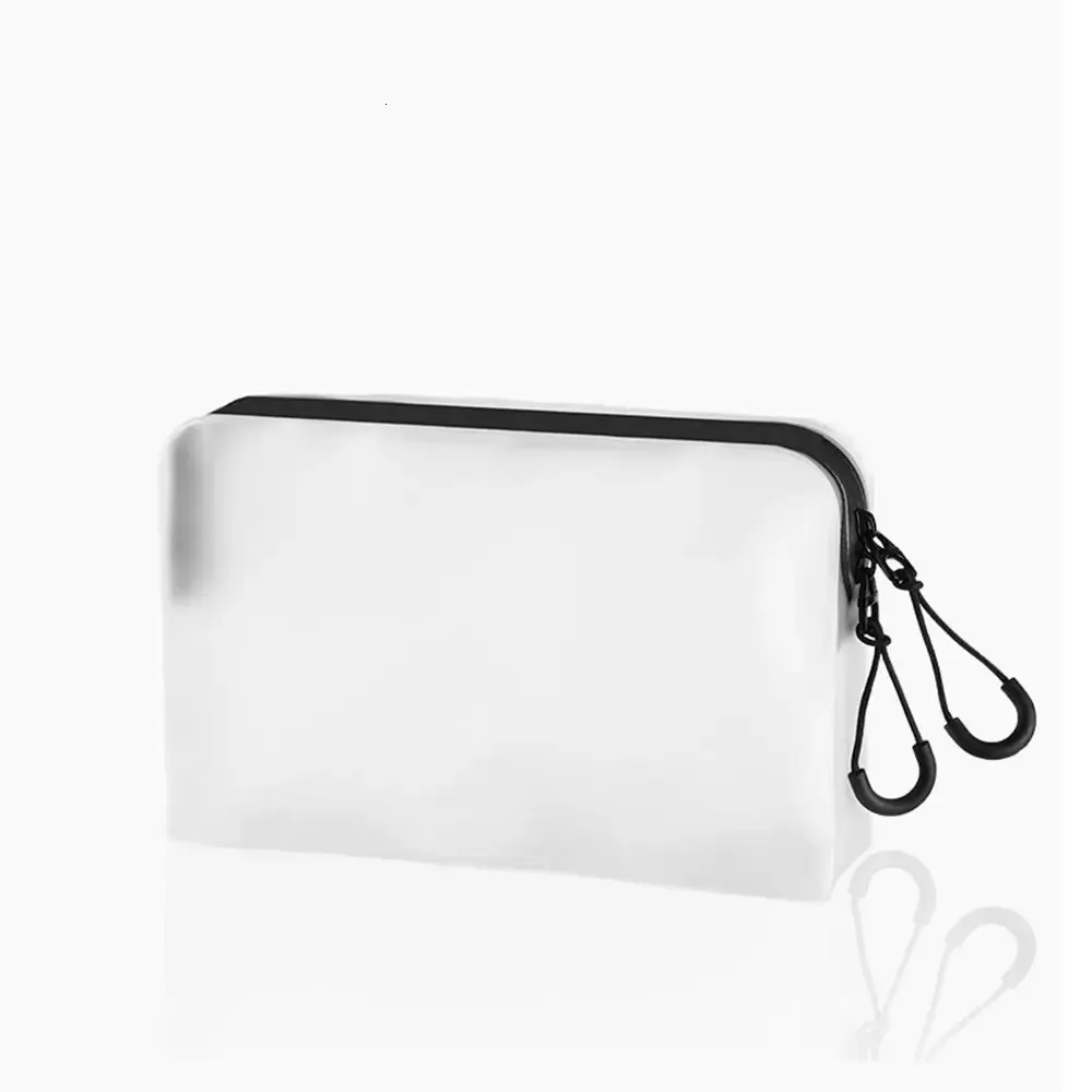 Soft Film Matte Transparent TPU Cosmetic Makeup Bag with Zipper Closure ...