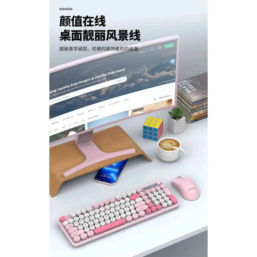 K-snake WK300 Wireless Dual Mode Keyboard and Mouse Set with Mute Mouse ...