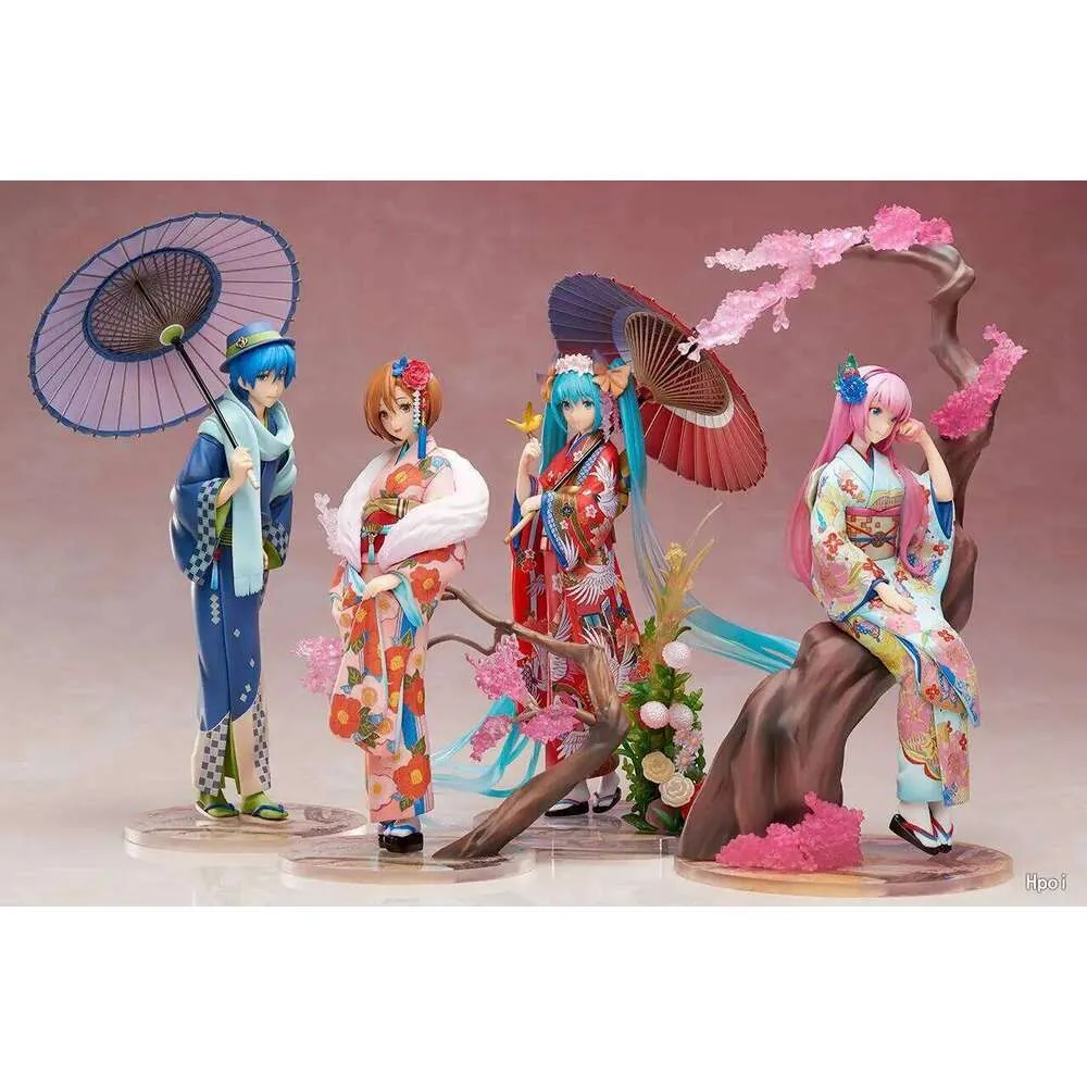 Anime Kimono KAITO & MEIKO PVC Figure Model Statue 1/6 Scale 9.8 in 25 ...