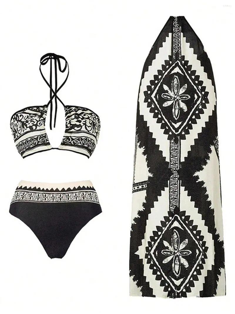Floral Print One Piece Swimsuit for Women Quick-Drying Polyester ...