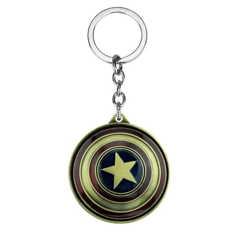 Marvel Captain America Shield Keychain Fun Rotate Relieve Anxiety Toy ...