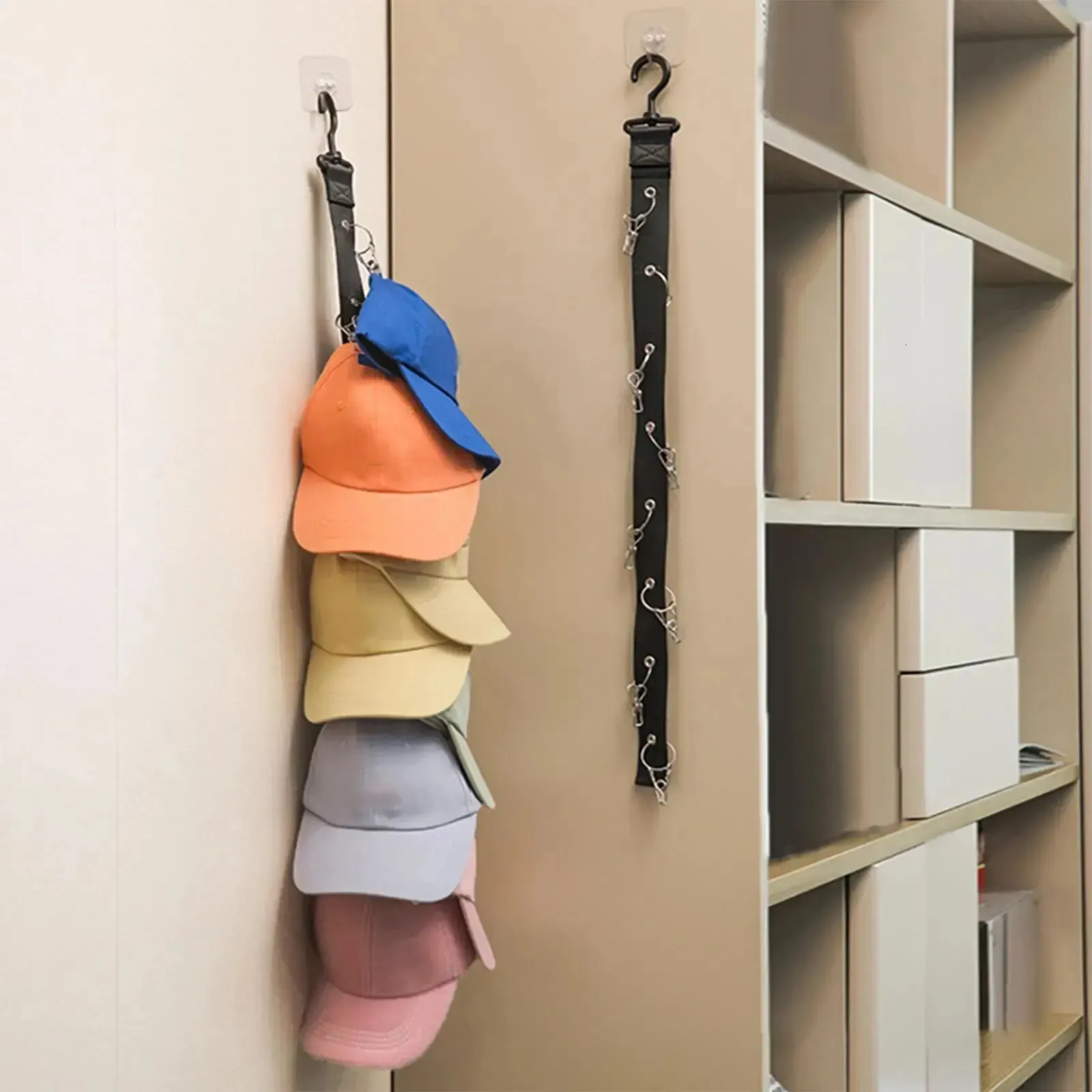 Baseball Cap Stand Hanging with Metal Clips and Hook for Hat Display ...