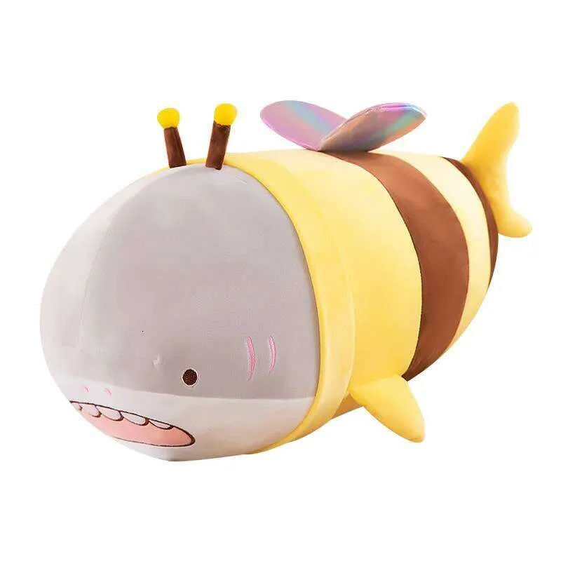 Explosion bee cute shark plush toy cotton filled 6.56 ft 2 m length ...