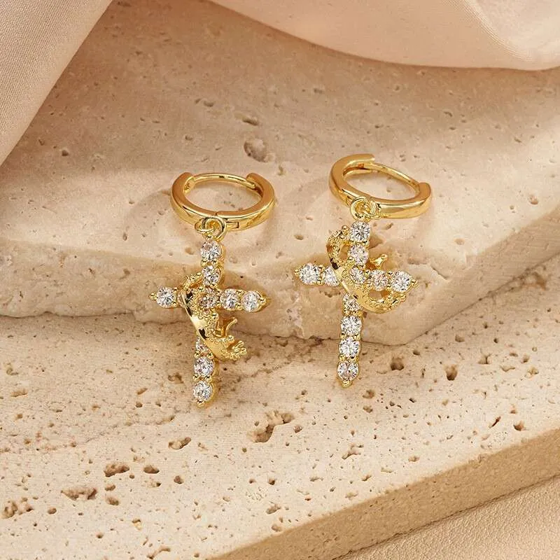 Rotating Crown Cross Stud Earrings and Necklace Set for Women and ...