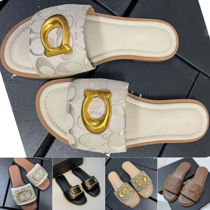 Designer Womens Sandals Flat Slide Slippers Casual Beach Flip Flops ...