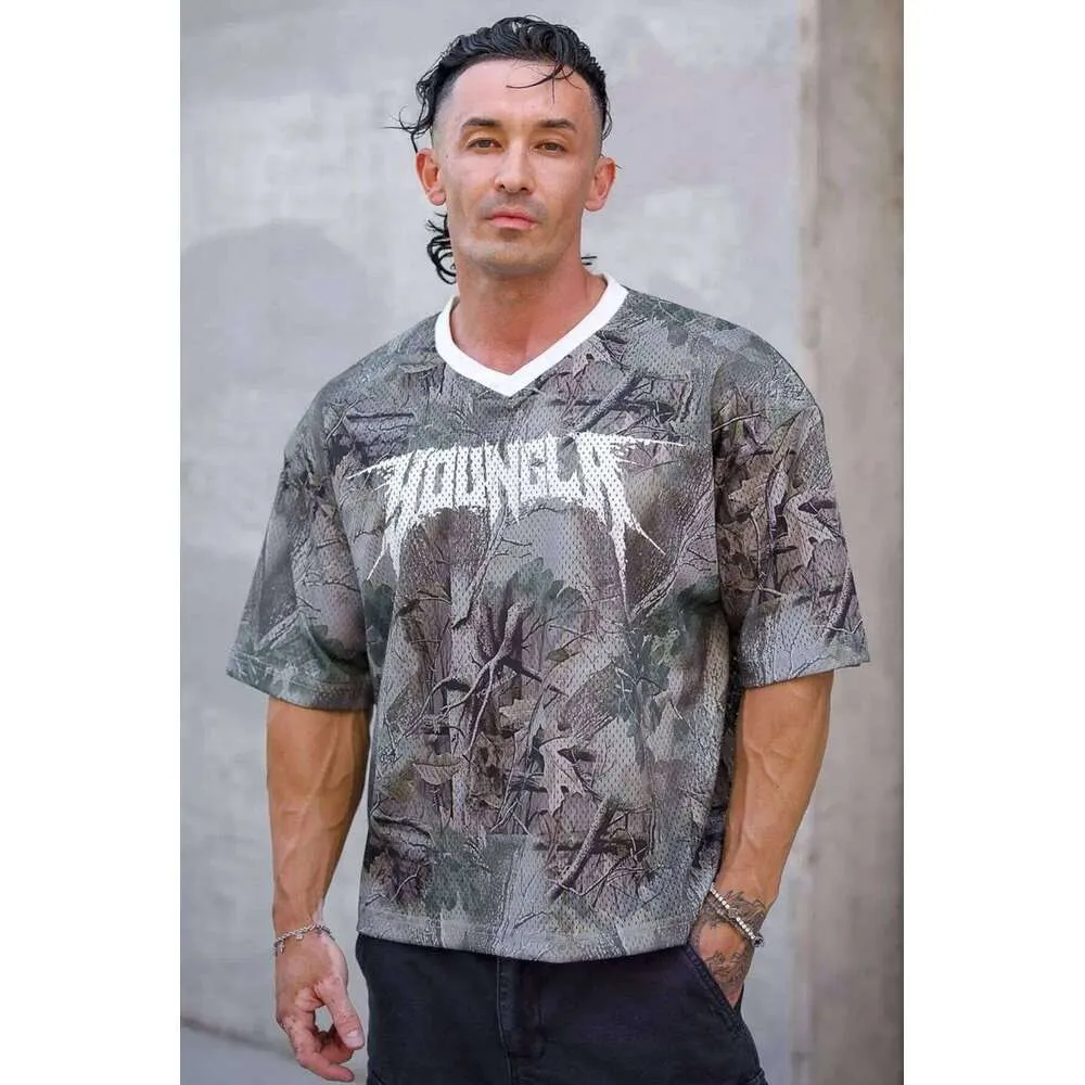 Men's Polyester Gym T Shirt Casual Round Neck Loose Fit for Running and ...
