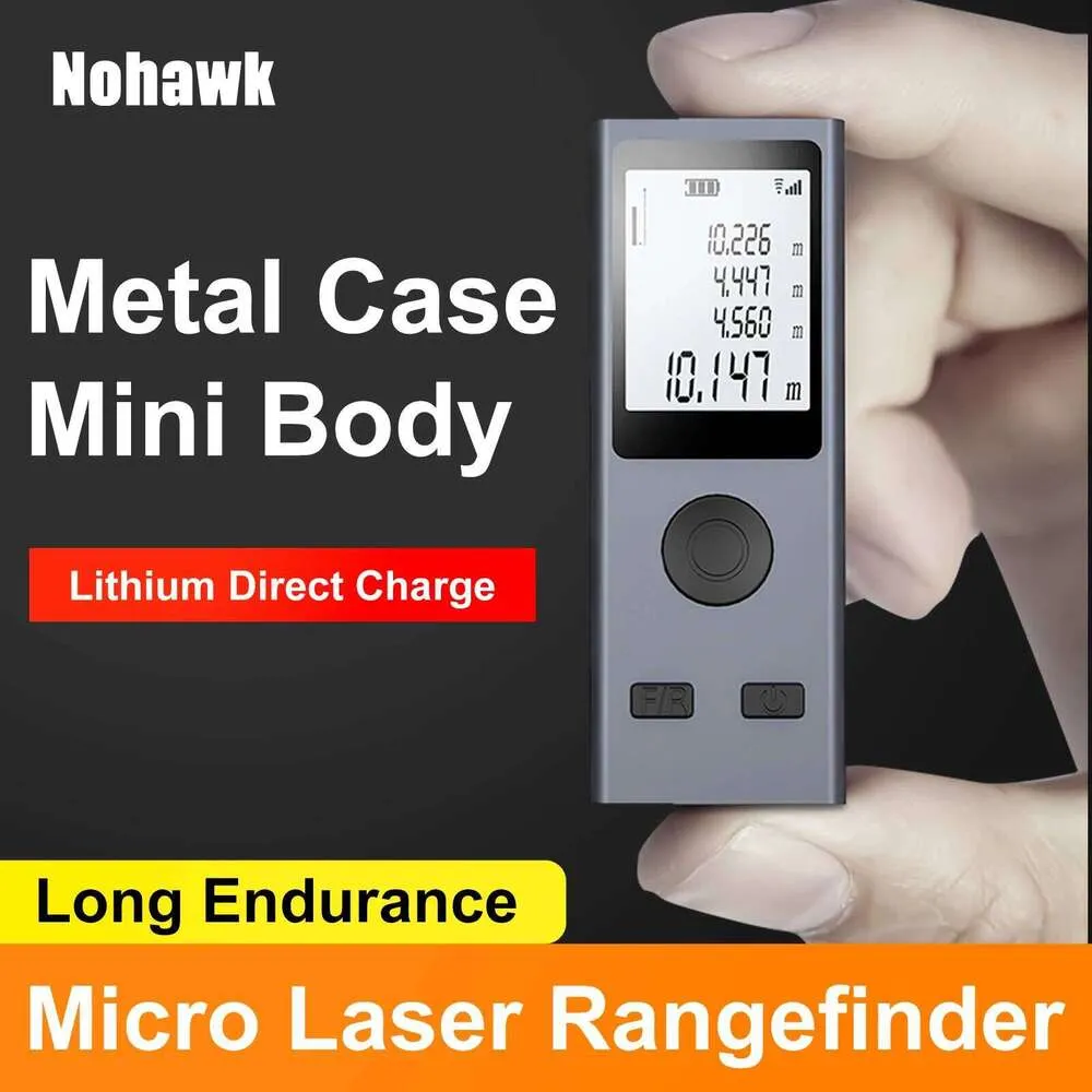 Mini Laser Rangefinder Digital Tape Measure USB Charge Aluminum Alloy ...