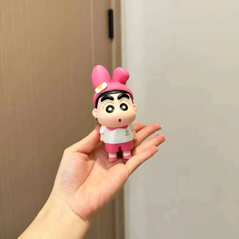 Anime Crayon Shin Chan Cos Rabbit Kawaii Standing Posture Action Figure ...