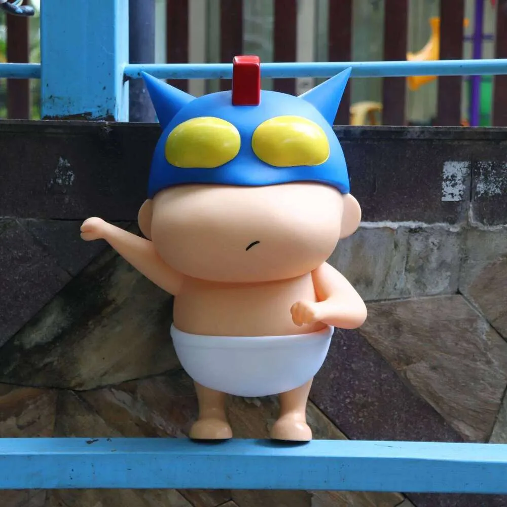 1:6 Scale Crayon Shin-Chan Dynamic Superman PVC Anime Figure 8 cm Model ...
