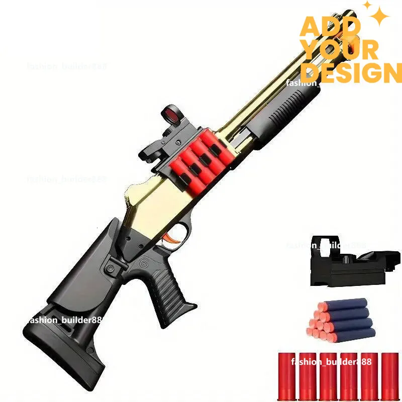 Soft Bullet Shotgun Toy Long Range Shooting With Shell Ejection ...