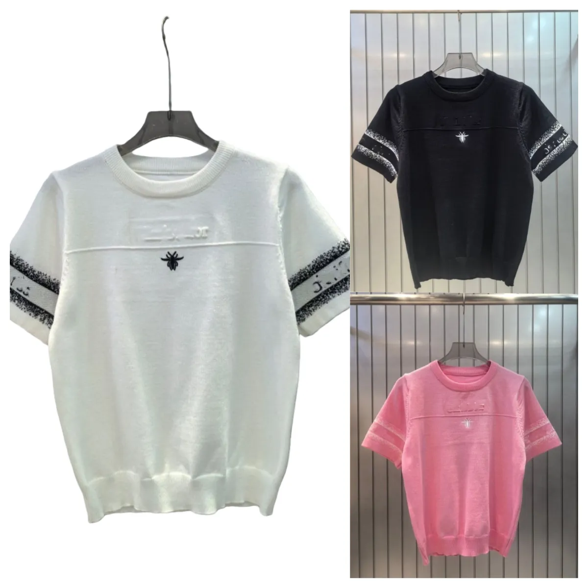 Women's Summer Knit T-shirt Casual Crew Neck Short Sleeve 100% Cotton ...