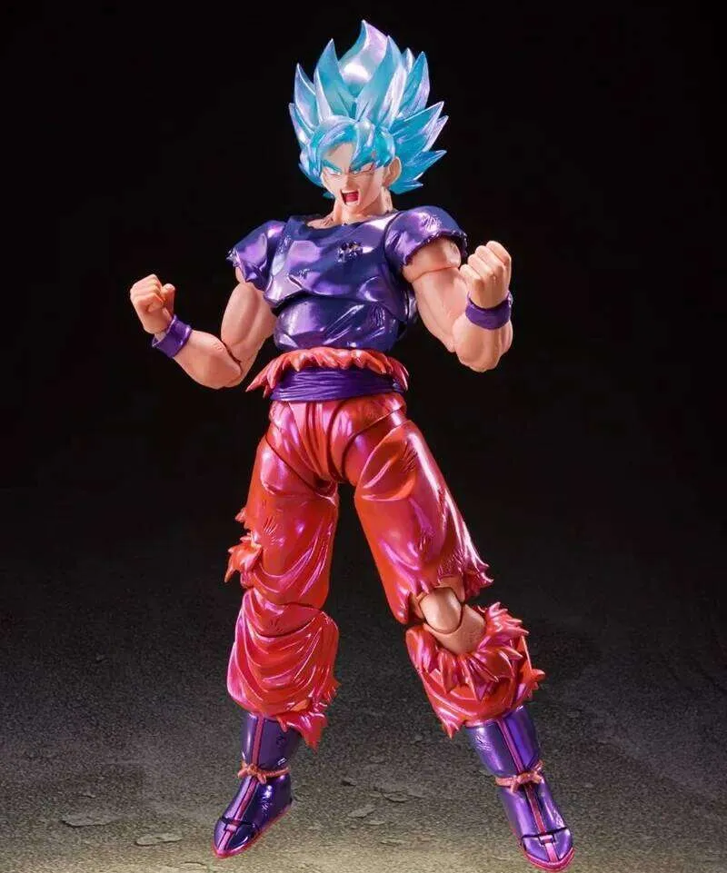 Anime Dragon Ball Z SHF Kaiouken Blue Son Goku PVC Action Figure 4.7 in ...