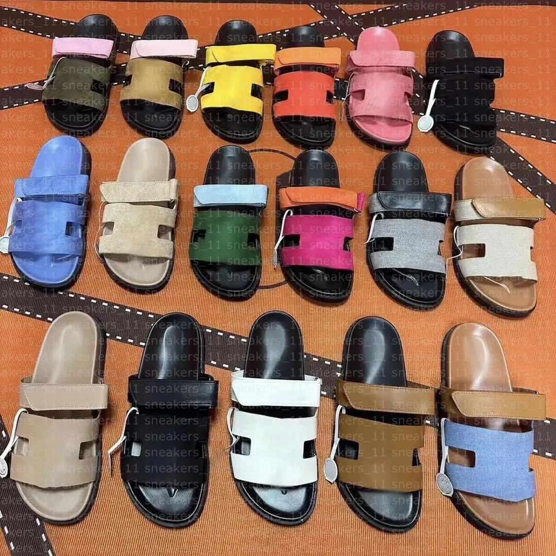 Designer Slide Sandals Unisex Flat Heel PU Rubber Brown Black with ...