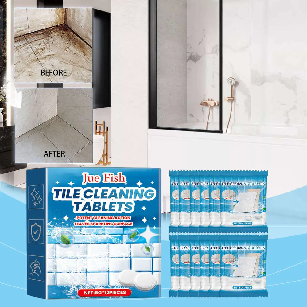Jue-Fish Effervescent Toilet Sink Wall Tile Cleaning Tablets for Stain ...