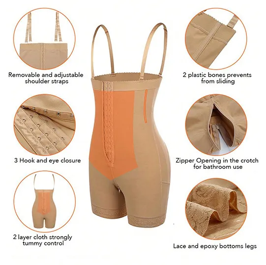 Faja Shapewear: U Shaped Chest Support Body Shaper, Firm Tummy Control ...