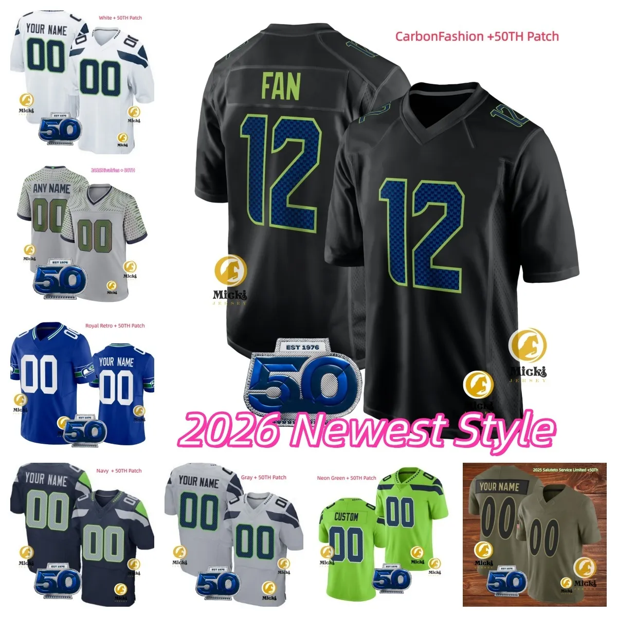 Tory Horton Rashid Shaheed Jalen Sundell 2026 Football Jersey Drake ...