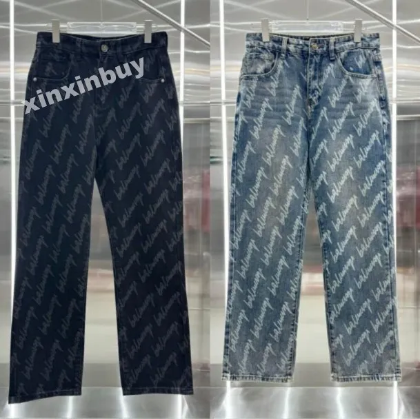 Xinxinbuy Men Women Designer Jeans Paris Cursive... From Xinxinbuy, $55 ...