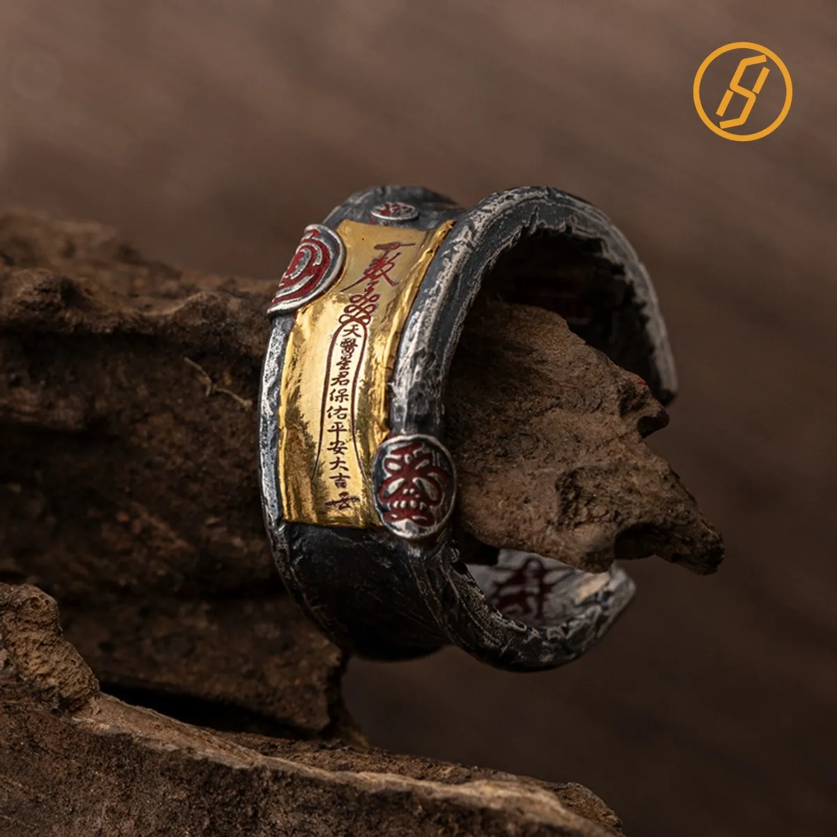 Zen Taoist Talismanic Command Seal Self Defence Ring Gold Plated ...
