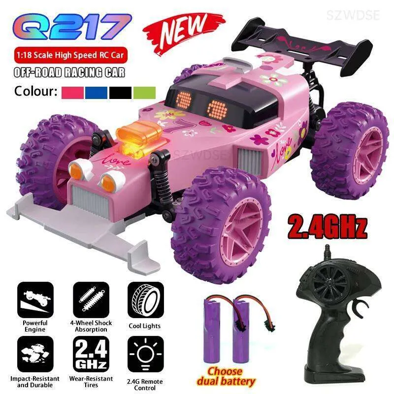 JJRC Q217 1:18 Scale Plastic RC Sedan Car with LED Lights and 2.4GHz ...