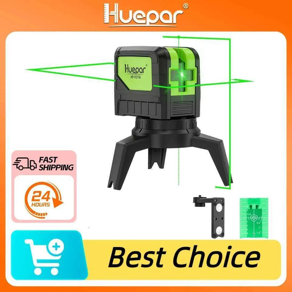 Huepar 9211G Self-Leveling Alignment Laser Tool with 180-Degree Green ...
