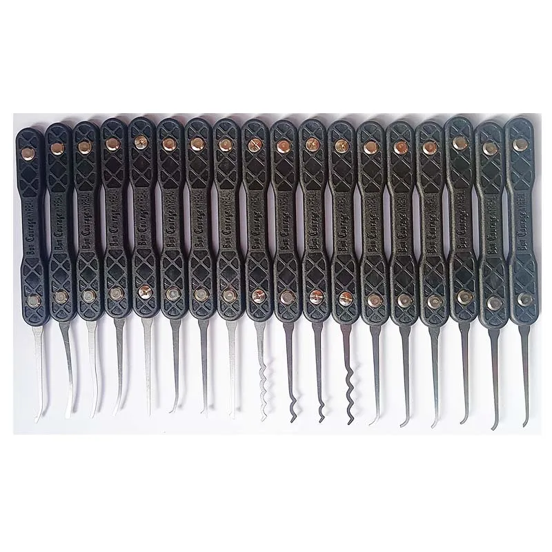 Tubular Lock Pick Set with 18 Stainless Steel Hooks and 7 Tension Tools ...