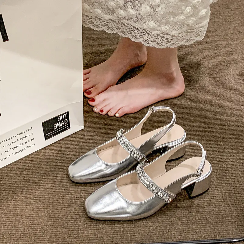 Silver Rhinestone Mary Jane Shoes for Men with Buckle Strap and Lighted ...