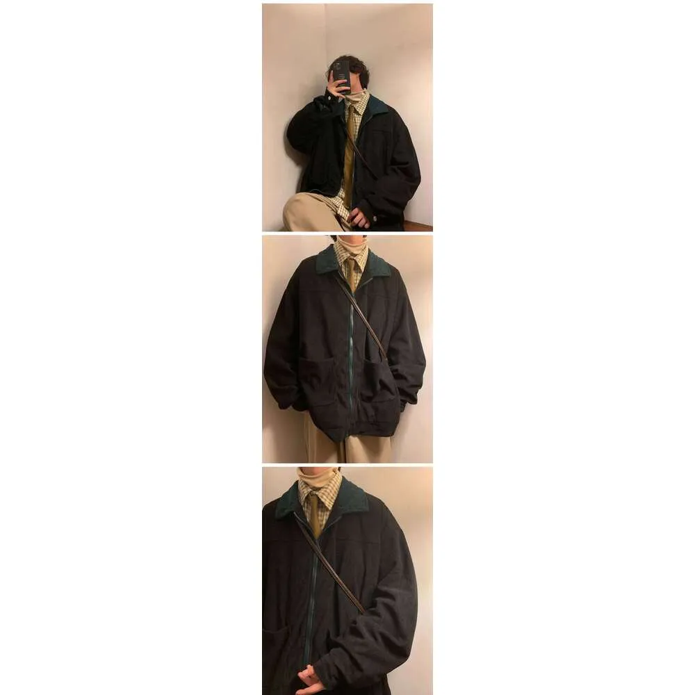 Men's Acrylic Bomber Jacket with Zipper Closure, Regular Length, Long ...