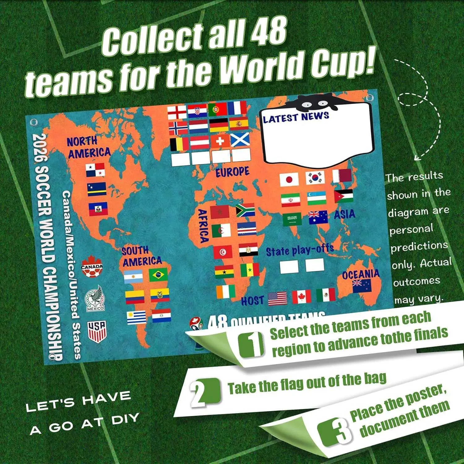 World Cup Schedule Poster 2026 Double Sided Wall... From Yuanme, $4.91 ...