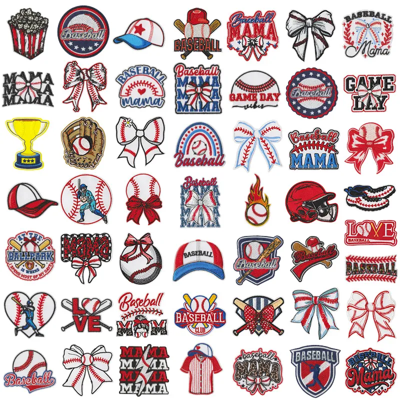 Baseball Series Bat Embroidery Patches for Clothes, Shoes, Hats, Badges ...