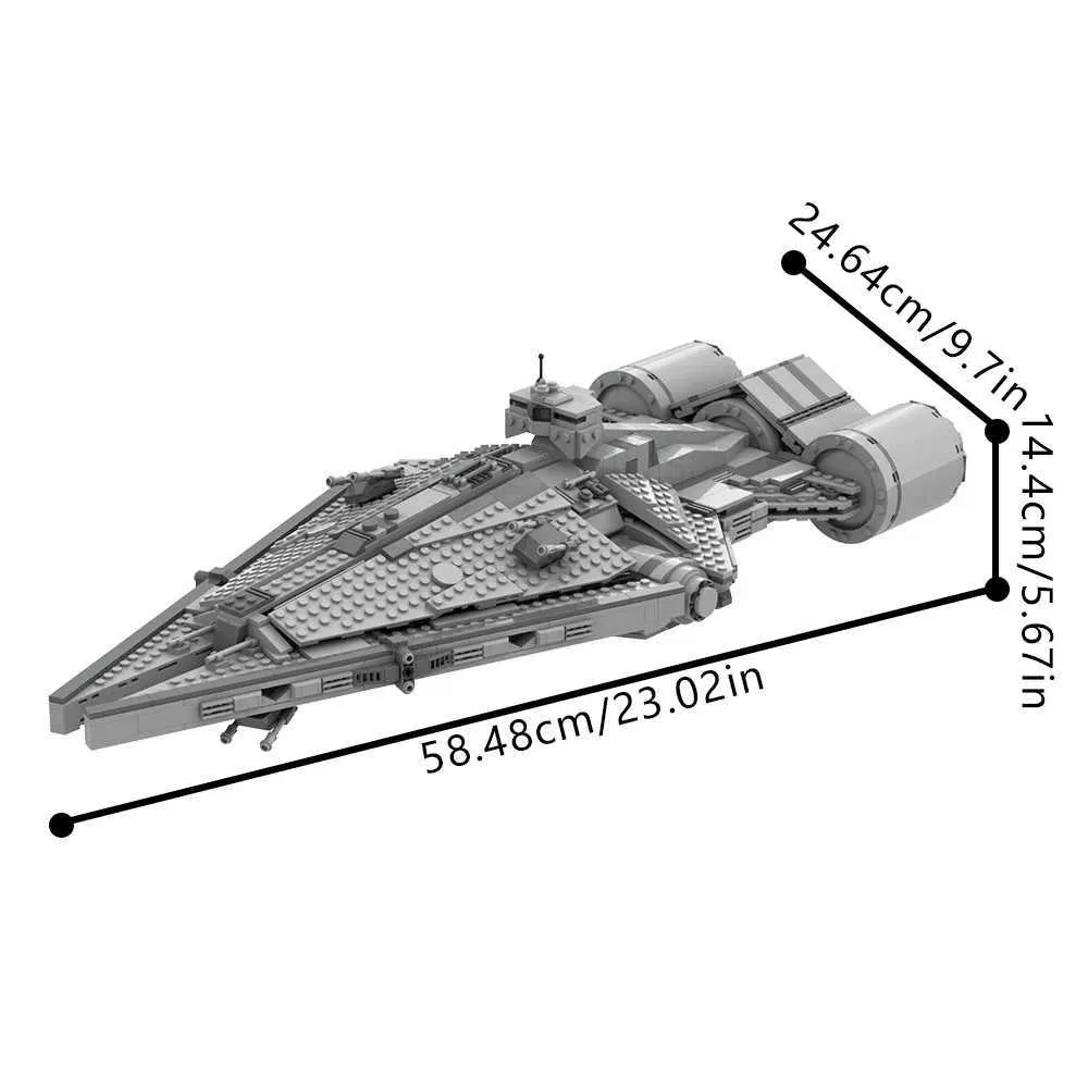 MOC Space War Arquitens Class Light Cruiser Building Blocks Model DIY ...