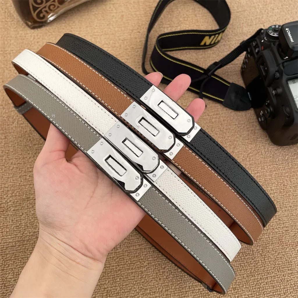 Designer Small Waist Belt with 18mm Automatic Buckle Genuine Leather ...