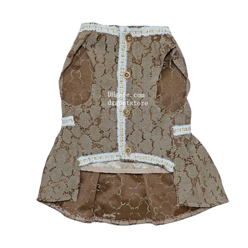 Designer Dog Dress Cotton Vest with Fringe Trim for Small Medium Dogs ...