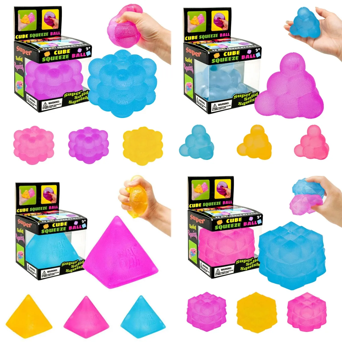 Needoh Styles Squishy Toys Geometric Gummy Fidget... From ...
