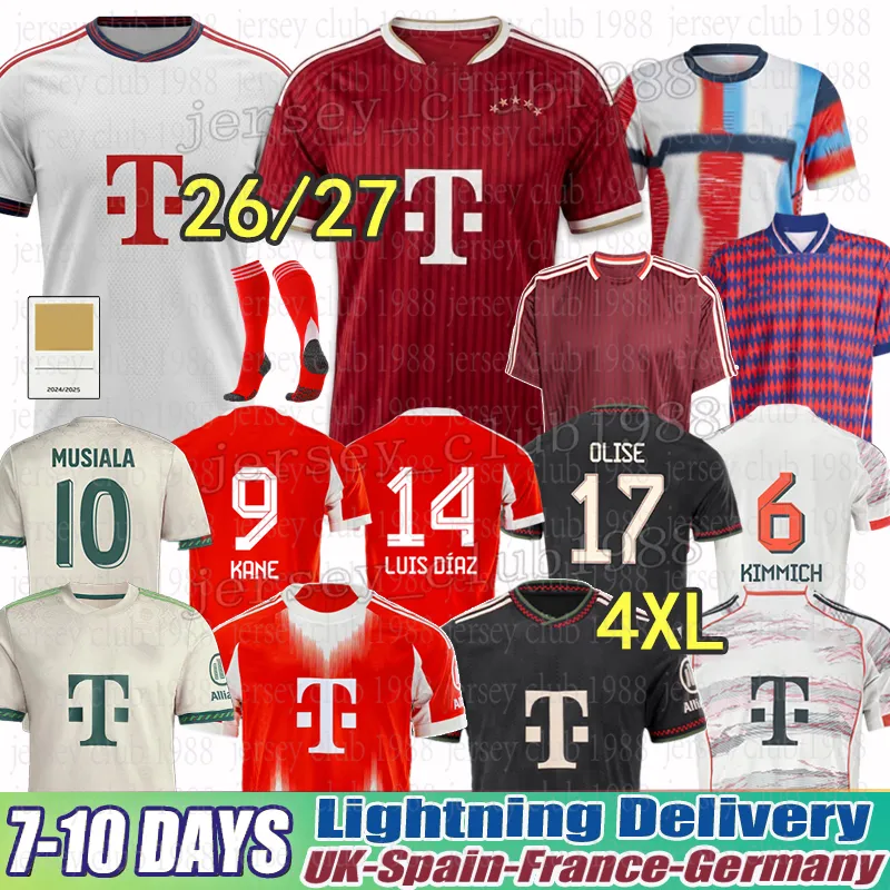 26 27 Bayern Munich 25 26 Kane Luis Diaz Bayern Jersey OLISE Football ...